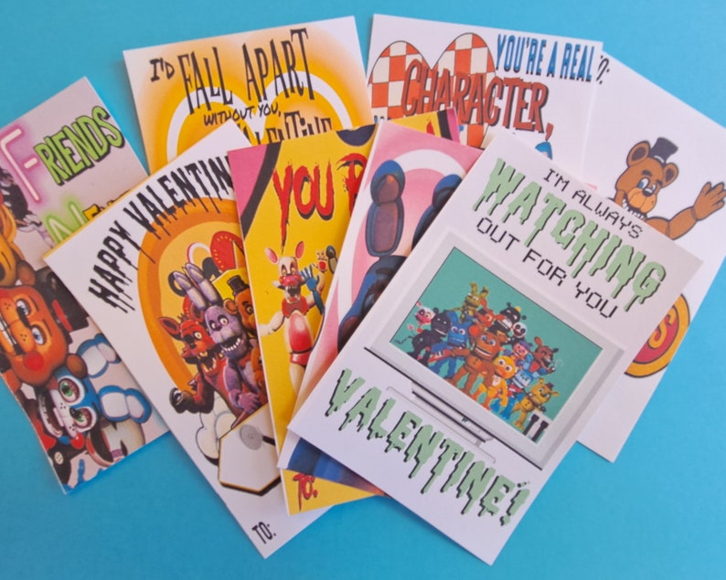FNAF Valentines, Fnaf Vday Cards, Five Nights at Freddys Valentines ...