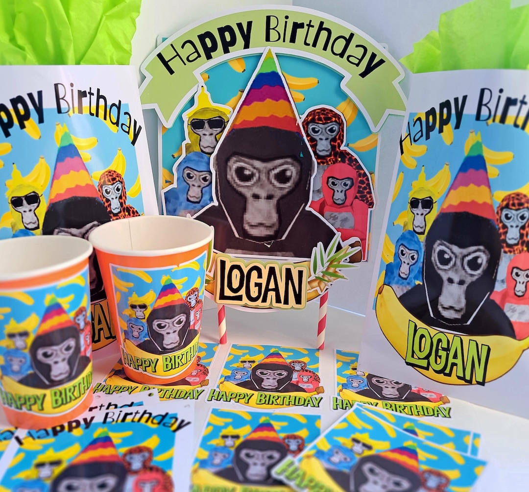 Gorilla Tag Party Supplies, Gorilla Tag Birthday, Gtag Party, Gtag ...