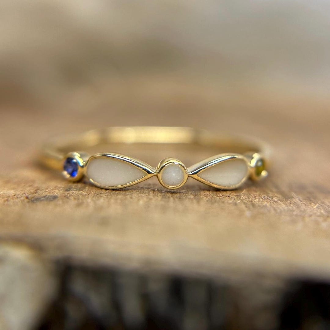 Marquise Ring Settings Breastmilk Ring, Resin Memory Jewelry, Ash Band, 925 Sterling Silver ...