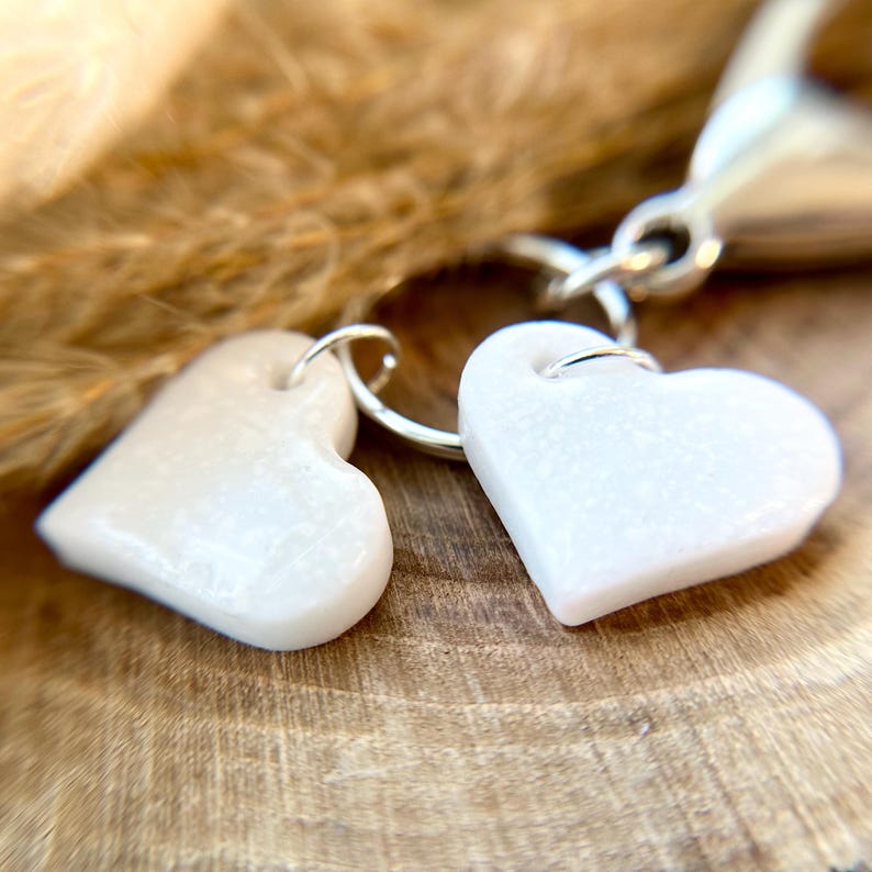 Heart Resin Keychain: Sterling Silver, Breastmilk Keepsake, Pet Ashes ...