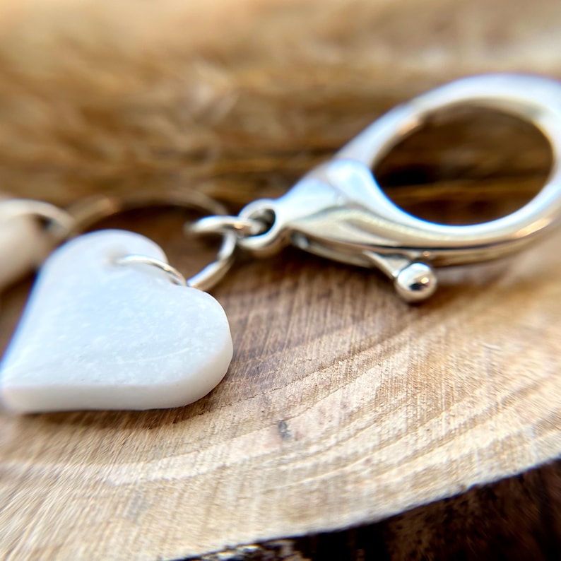 Heart Resin Keychain: Sterling Silver, Breastmilk Keepsake, Pet Ashes ...
