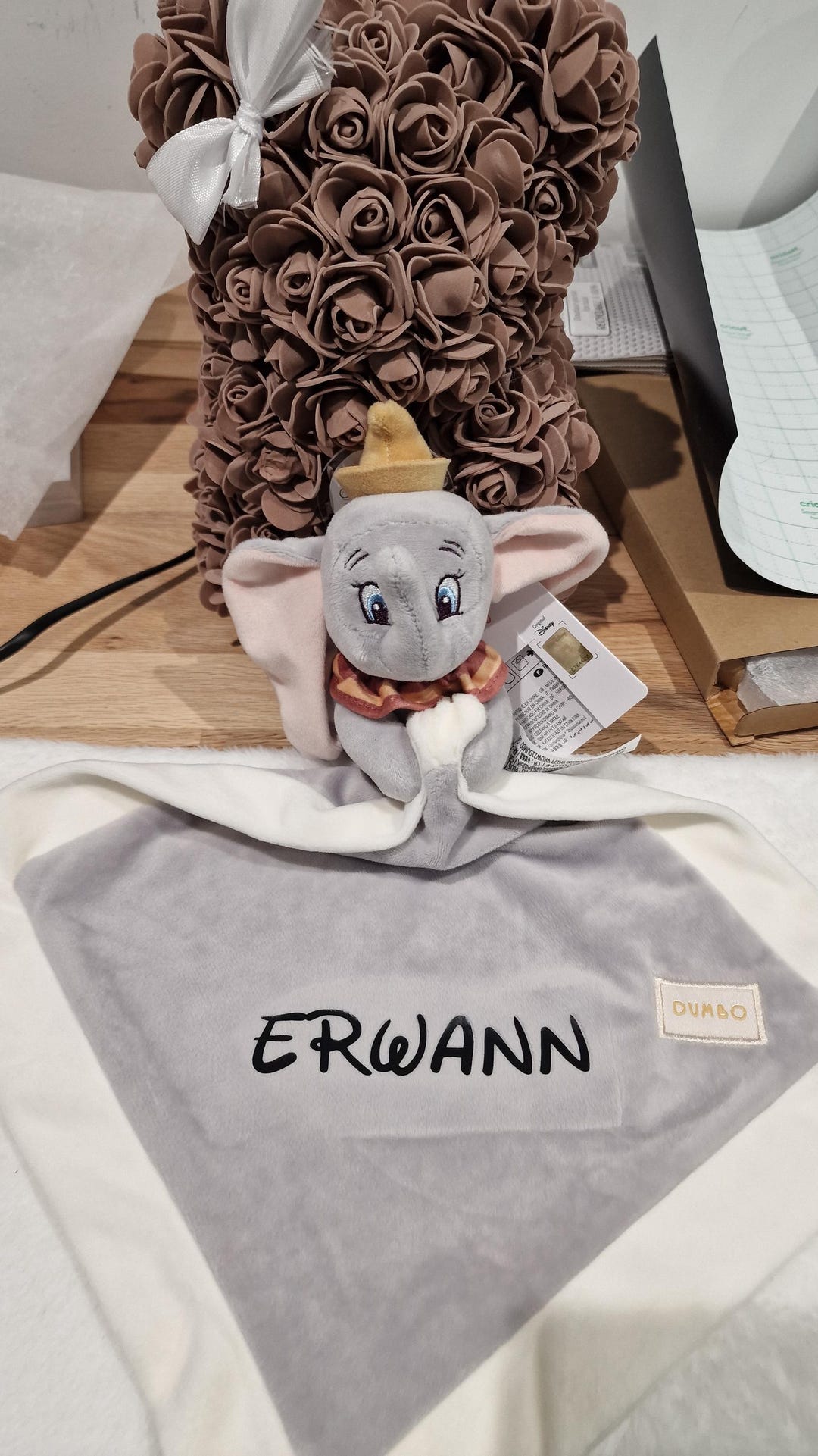Personalized Embroidered Dumbo Comforter - Etsy