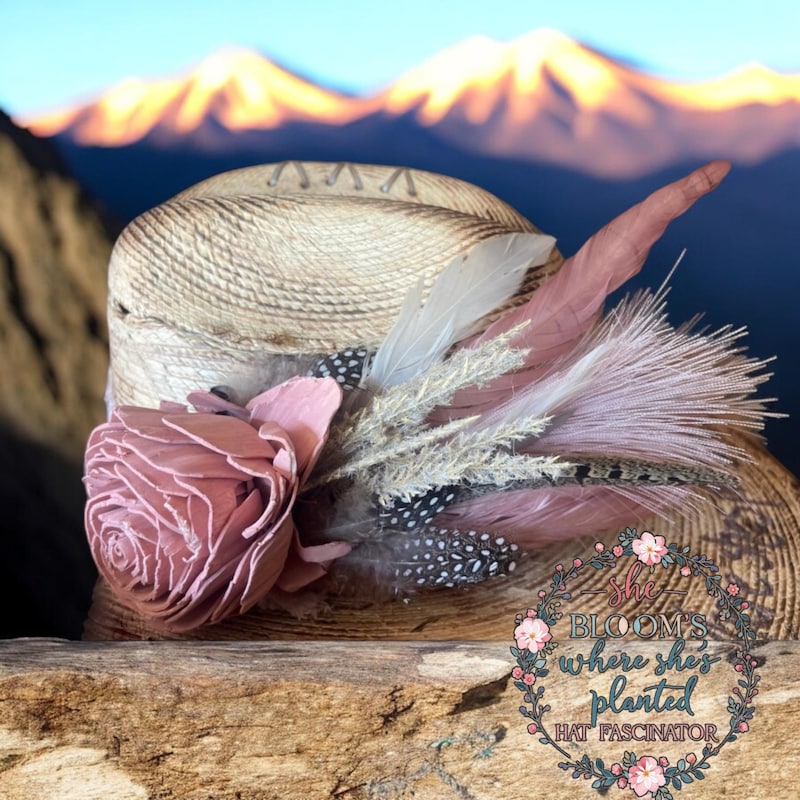 Pink Flower Hat - Etsy