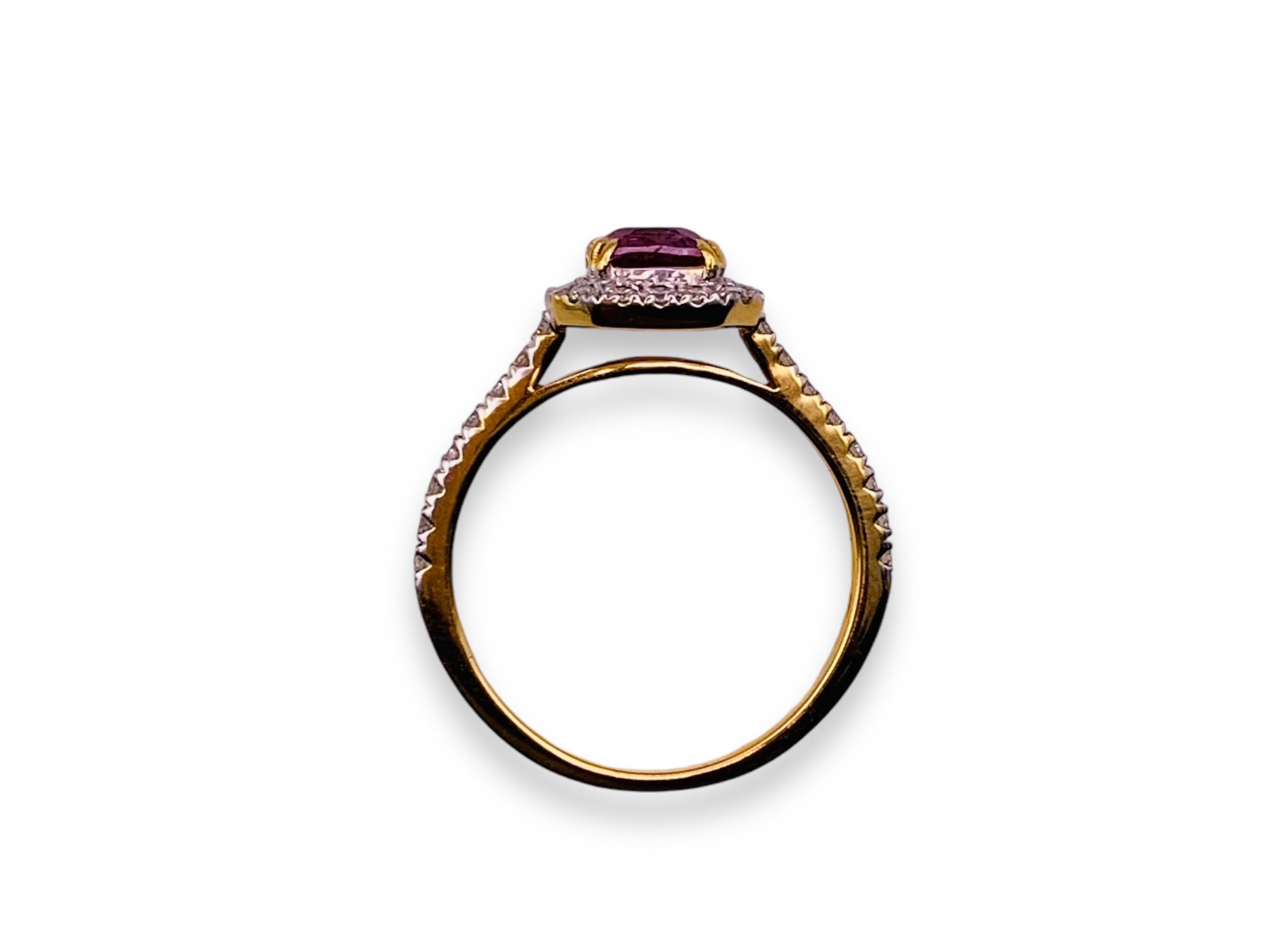 SPINEL RING Engagement & Wedding Beautiful Pink Spinel Ring /solid 18K ...