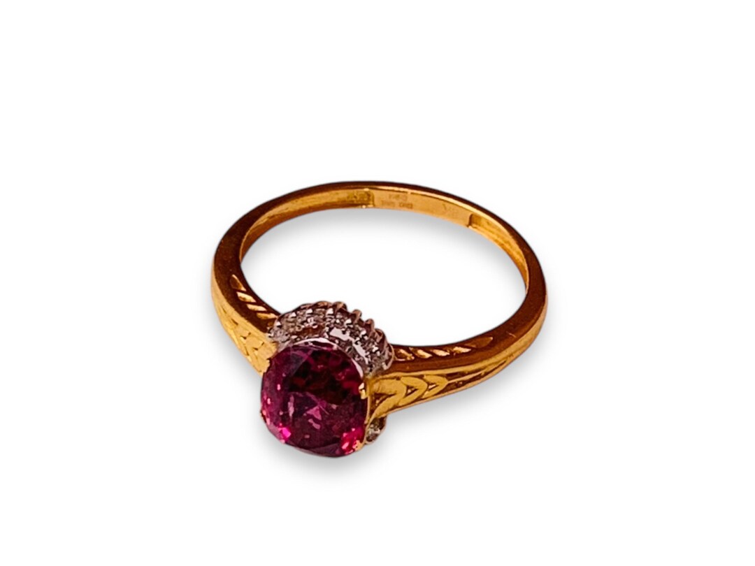RED SPINEL RING for Engagement & Wedding Beautiful Pinkish Red Spinel ...