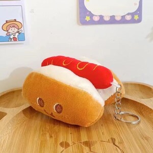 Fast Food Plush Soft Keychain Fries, Drumstick, Hotdog, Hamburger ...