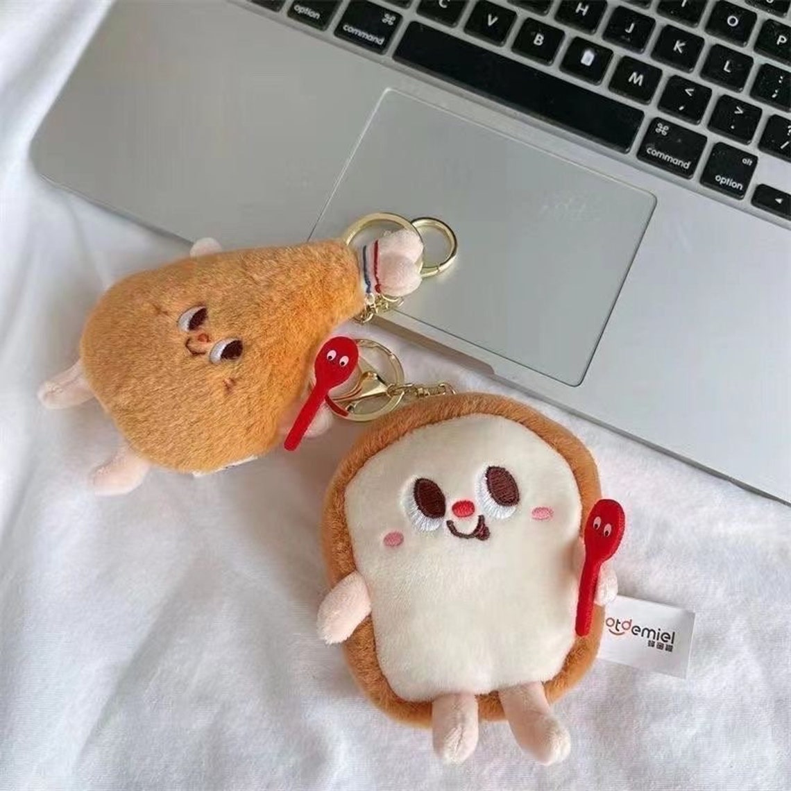 Fast Food Plush Soft Keychain Fries, Drumstick, Hotdog, Hamburger ...