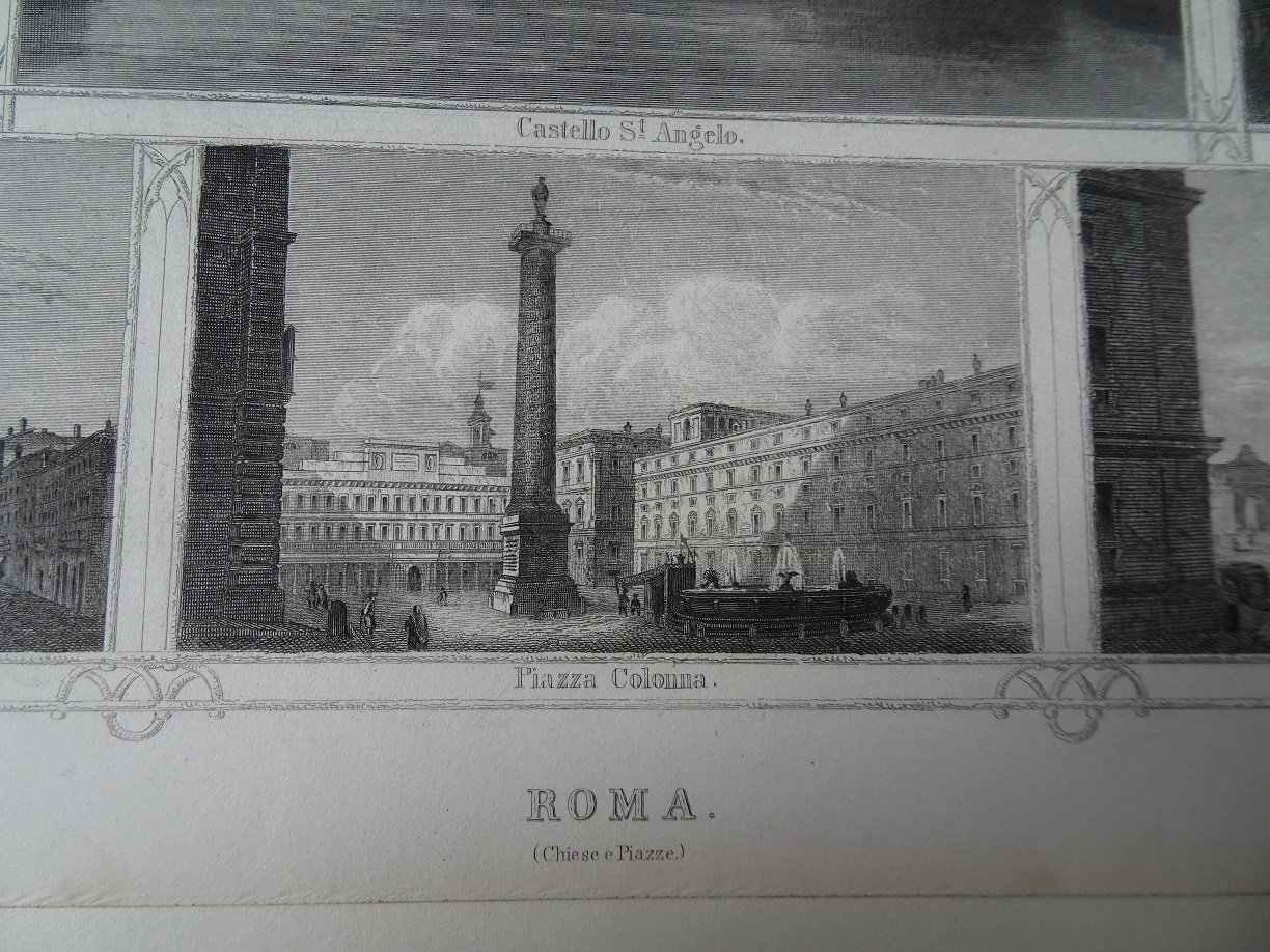 Rome Sights Steel Engraving With Passe-partout Frame Sheet Del. Lloyd ...