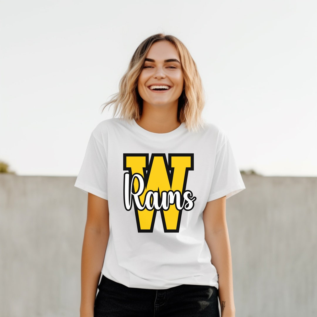 Rams Team Shirt, Rams Shirt, Rams Fan Shirt, Rams Fan Gift, Rams Gift, Black and Gold Rams Shirt ...