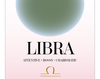 Libra Sun Printable Poster - Etsy
