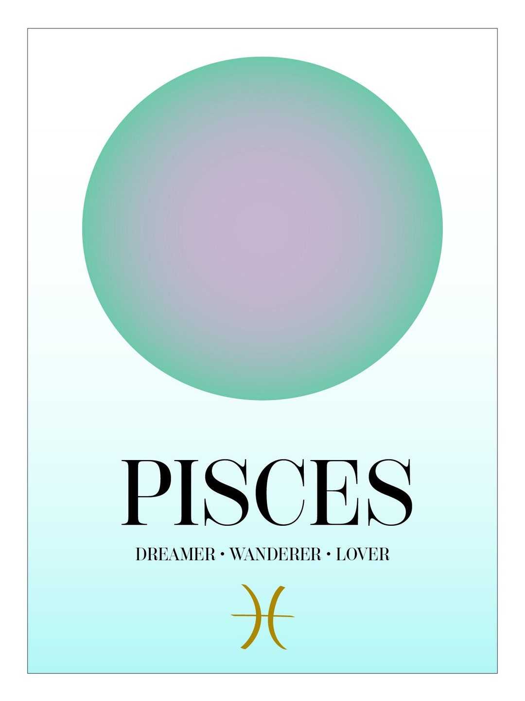 Pisces Poster - Etsy