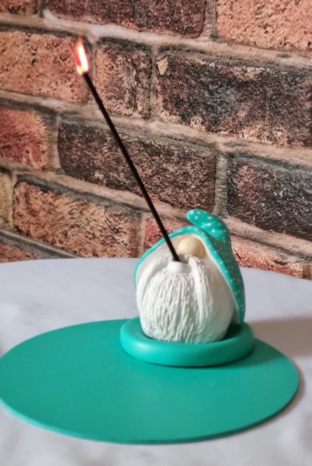 Handmade Fairy Incense Burner With LED Lights Ceramic Holder for Sticks ...