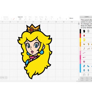 Princess Retro Games Svg, Princess Svg, Peach Svg, Characters SVG, Cut ...