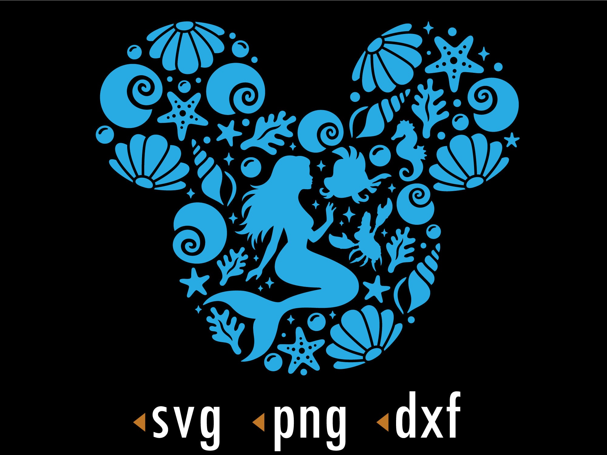 Mermaid Svg, Little Mermaid Svg, Mermaid Princess, Svg, Dxf, Cut Files ...