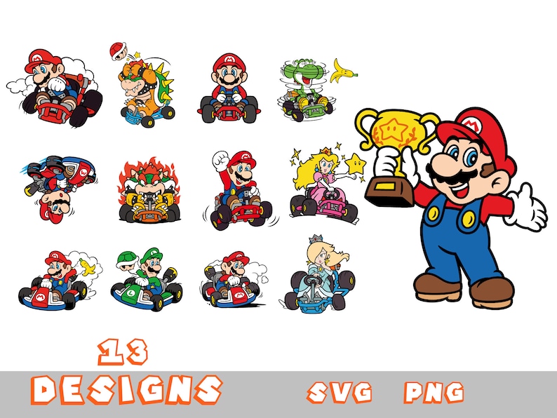 Racing Retro Games, Racing Svg, Characters SVG, Cut Files for Cricut ...