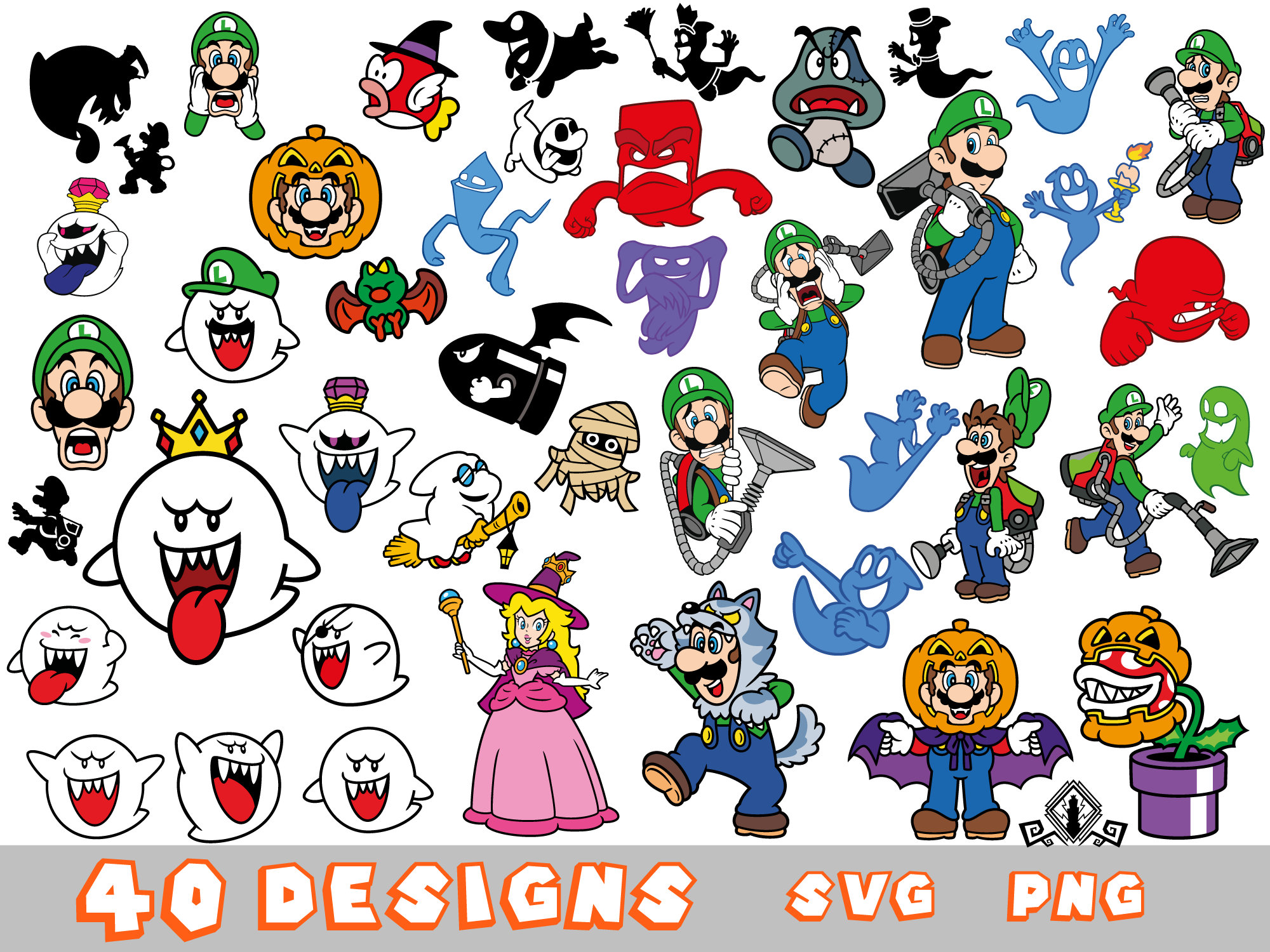 Halloween Retro Games Svg, Halloween Svg, Boo Svg, Characters SVG, Cut ...