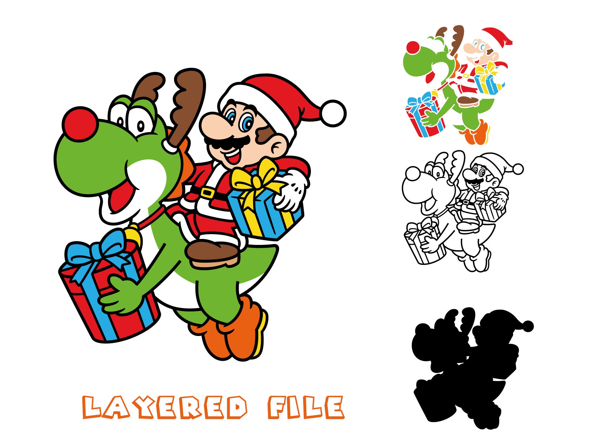 Christmas Svg Happy Holidays Svg Characters SVG Cut Files - Etsy