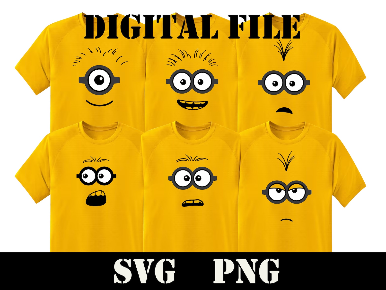 Banana heads SVG, Gru Svg, Cut files for Cricut, Svg, png, instant ...