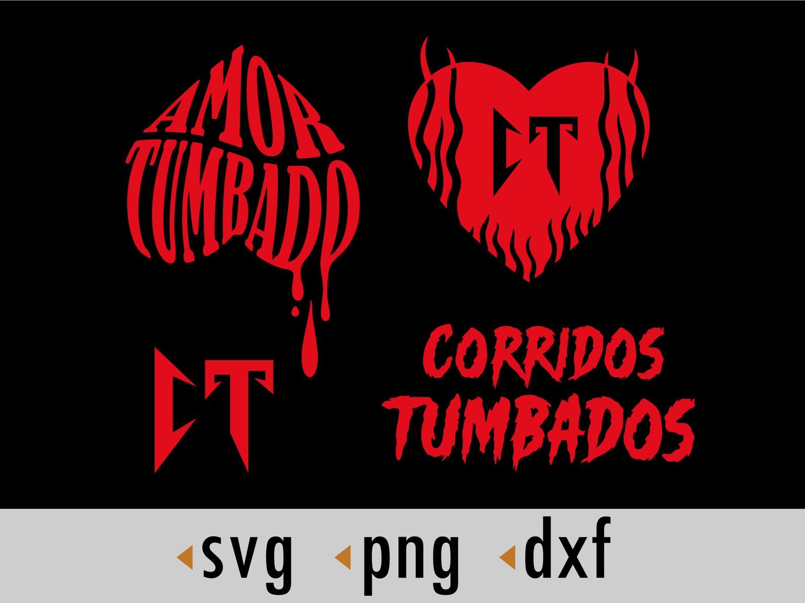 Corridos Tumbados SVG, CT Svg, Amor Tumbado Png, Svg, Dxf, Cut Files ...