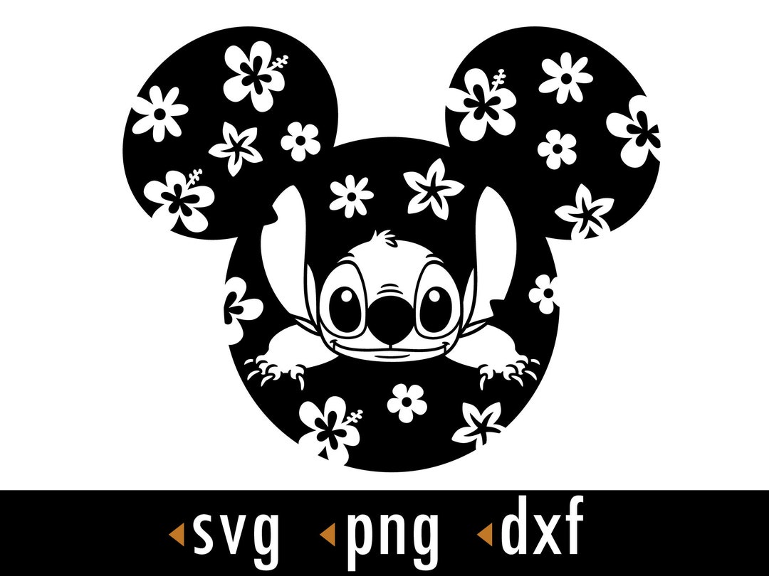 Stitch Mouse Head Svg, Ohana Ears SVG, Stitch Ears Svg, Cut Files for ...
