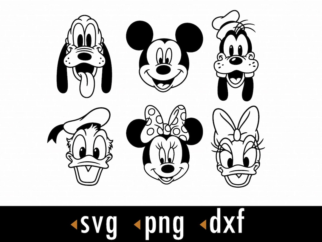 Mouse and Friends Character Svg, Magical Mouse Heads Svg, Cut Files for ...