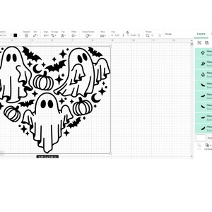 Halloween SVG, Ghost Heart SVG, Spooky Season Svg, Svg, Dxf, Cut Files ...