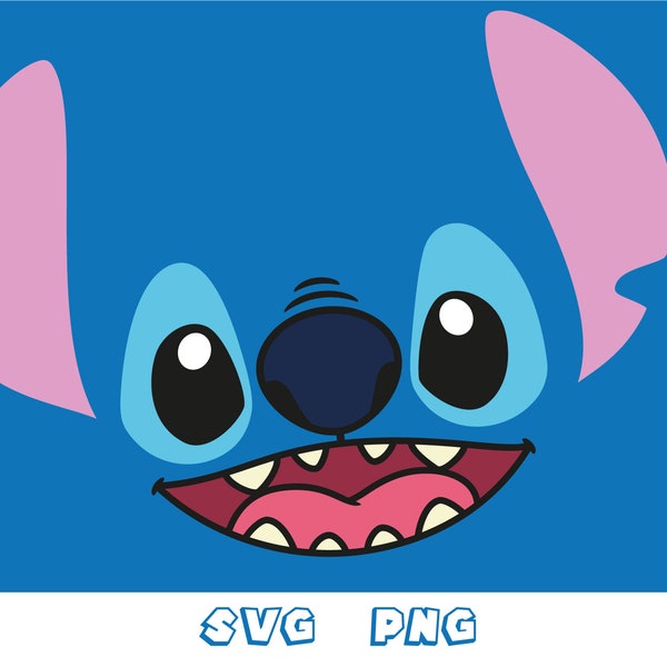 Stitch Face Svg - Etsy
