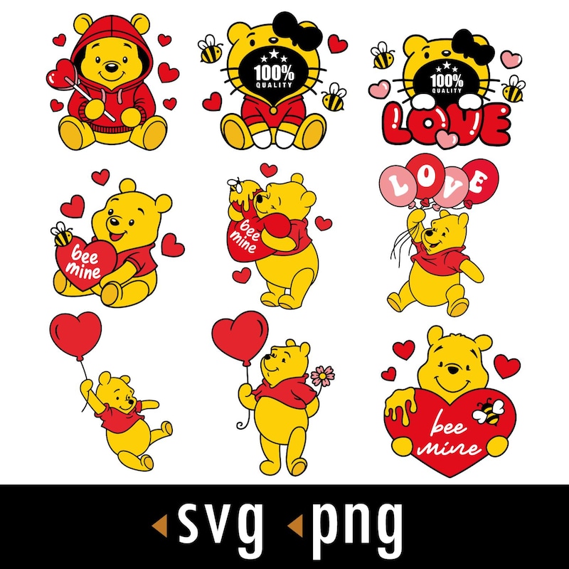 Winnie the Pooh Svg - Etsy