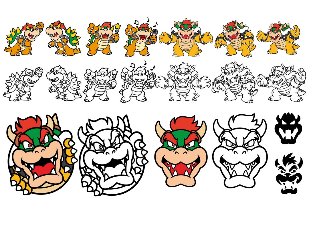 King Svg, Koopa Svg, Peaches Svg, Characters SVG, Cut Files for Cricut ...