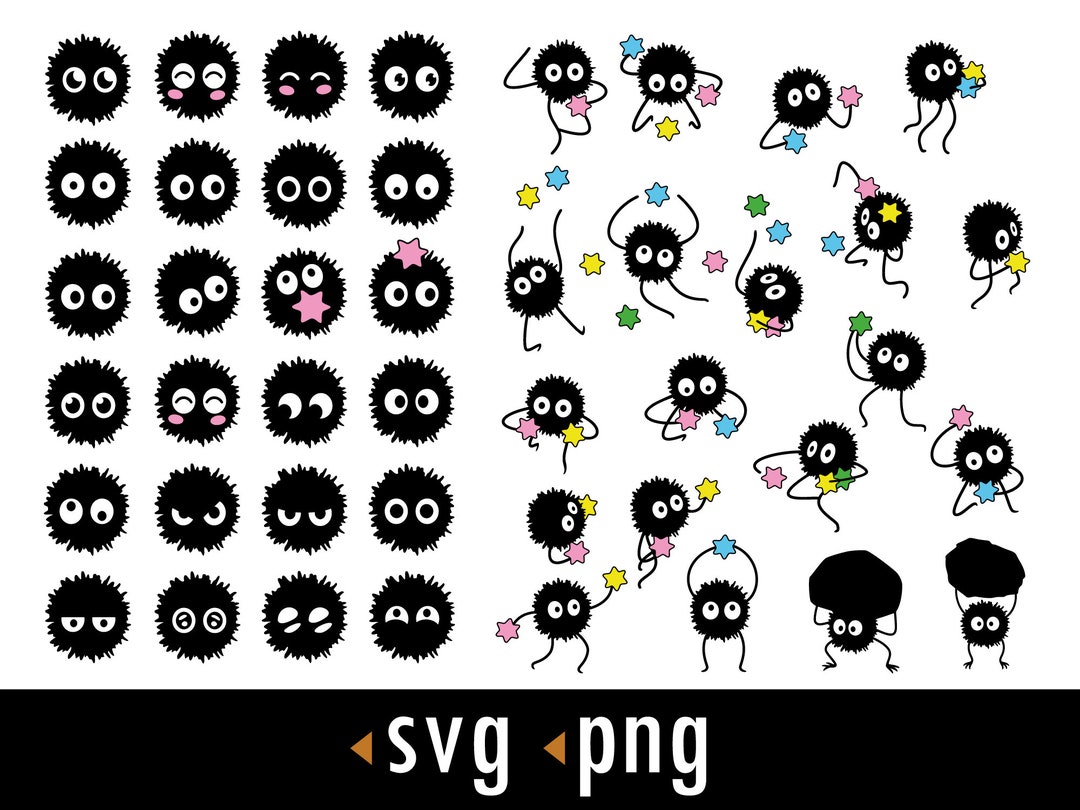 Sprites SVG, Anime Svg, Soot Svg, Png, Cut Files for Cricut, Instant ...