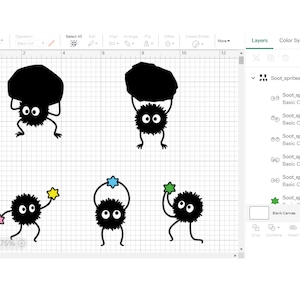 Sprites SVG, Anime Svg, Soot Svg, Png, Cut Files for Cricut, Instant ...