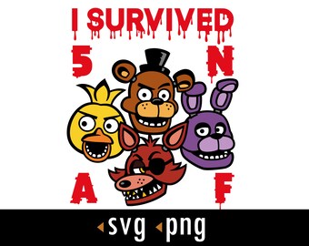 FNAF Svg, 5NAF SVG, Cut Files for Cricut, Svg, Png, Instant Download ...