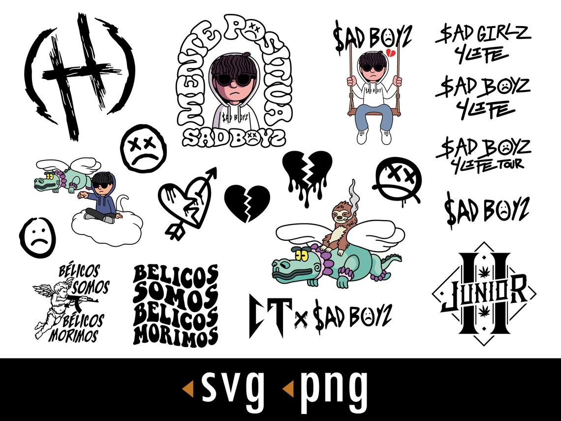 Sadboyz SVG, Sad Boyz 4 Life Svg, Junior H Png, Corridos Tumbados Svg ...