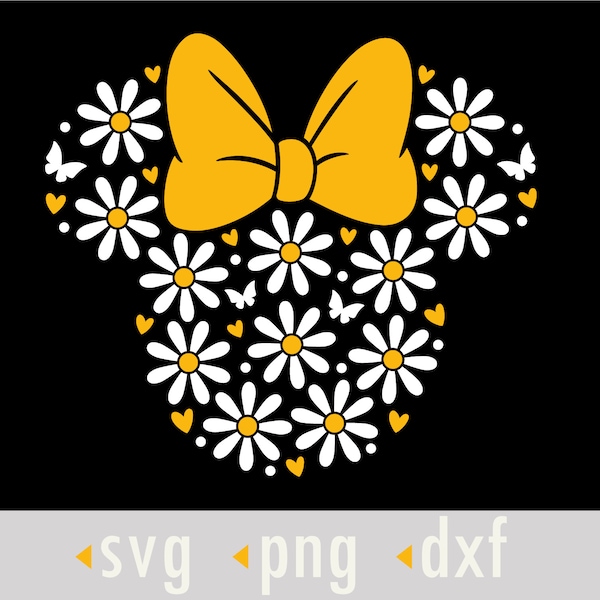 Minnie Flower Svg - Etsy