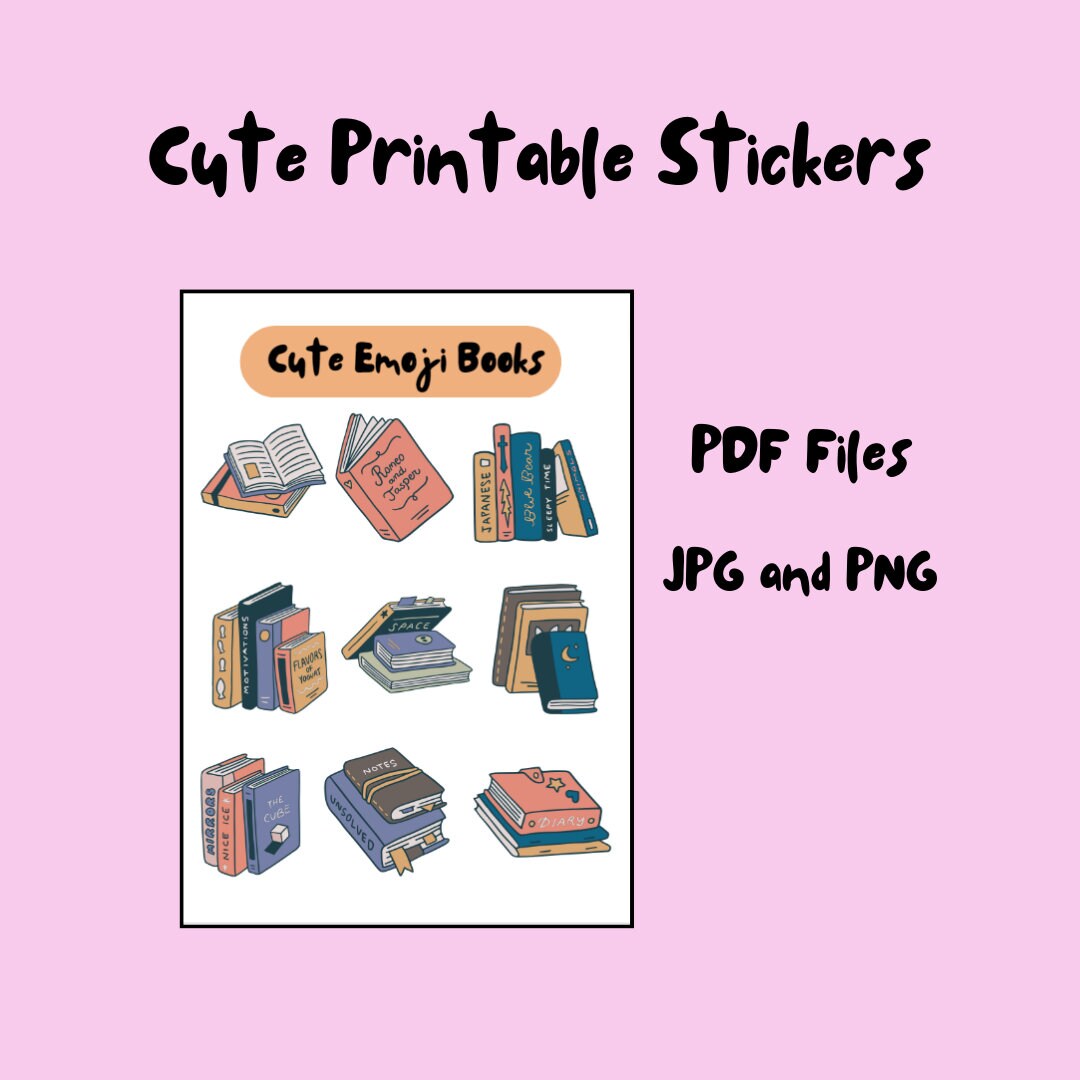 Cute Printable Sticker Sheets Digital Stickers Sticker Sheet Etsy
