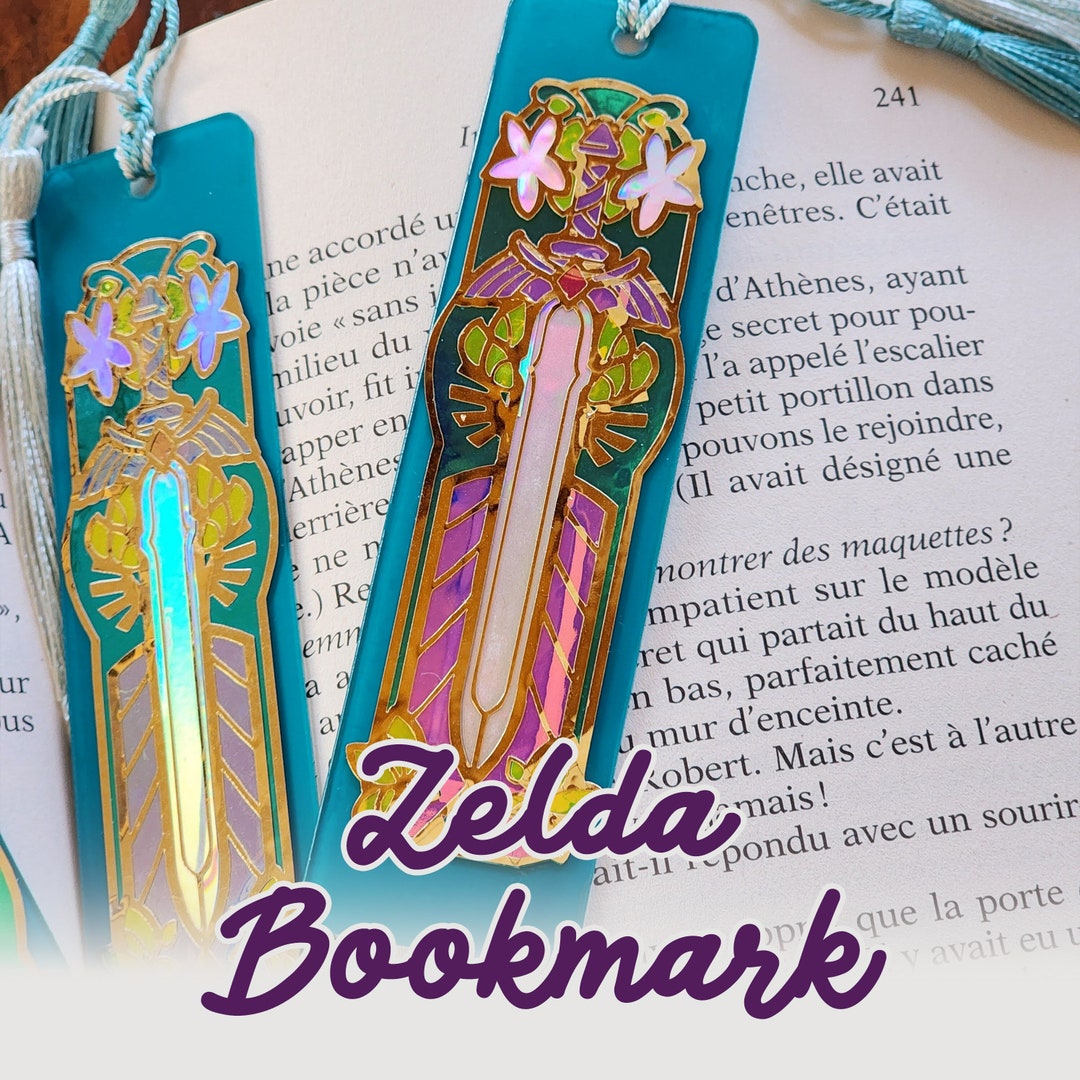 Zelda Themed Bookmark Video Game Great Gift Idea Master Sword - Etsy
