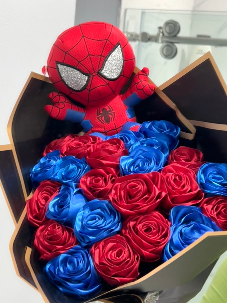 Spiderman Bouquet, Ribbon Rose Bouquet, Eternal Bouquet, Ramo Buchon ...