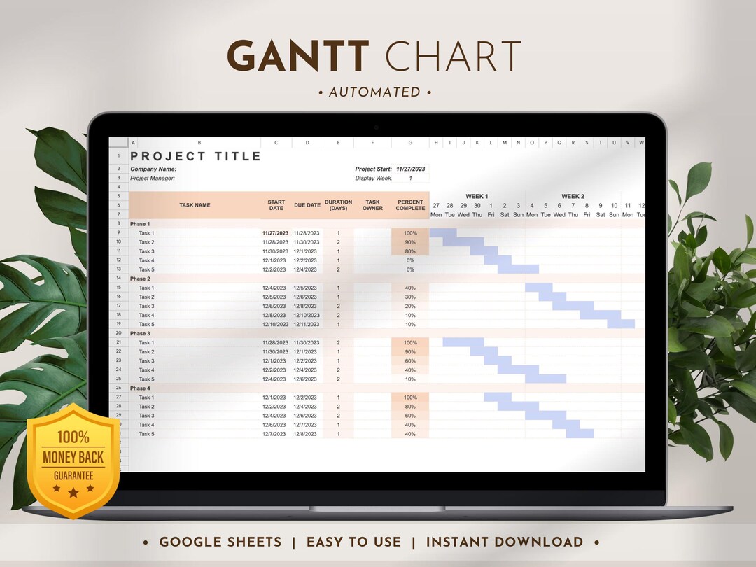 Project Management Tool for Small Business Project Planner Task Tracker To-do List Template ...