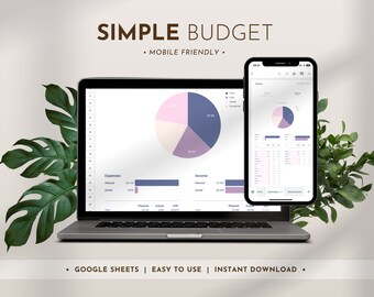Simple Monthly Budget Planner Monthly Budget Spreadsheet Paycheck ...