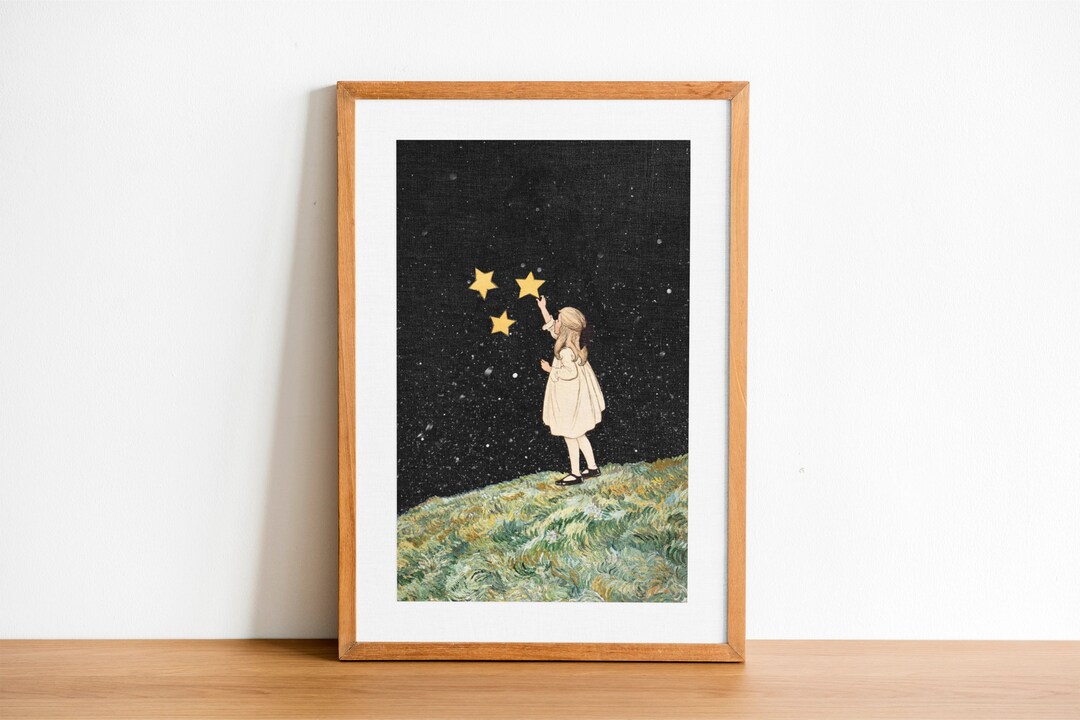 Counting Stars - Retro Futuristic Space Vintage Collage Art, Surreal ...