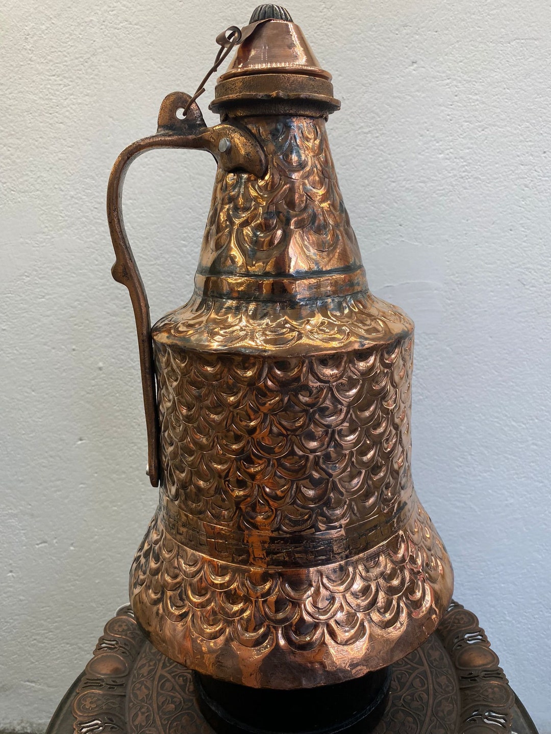 Antique Jug From the 1970s. Copper Processing Was Done by Me. - Etsy