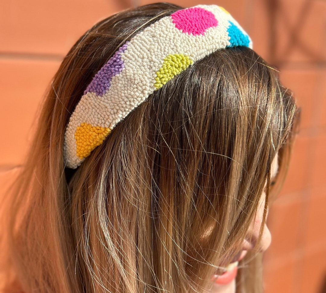 Punch Needle Headband, Hand Tufted Headband, Womens Headbands, Womens ...