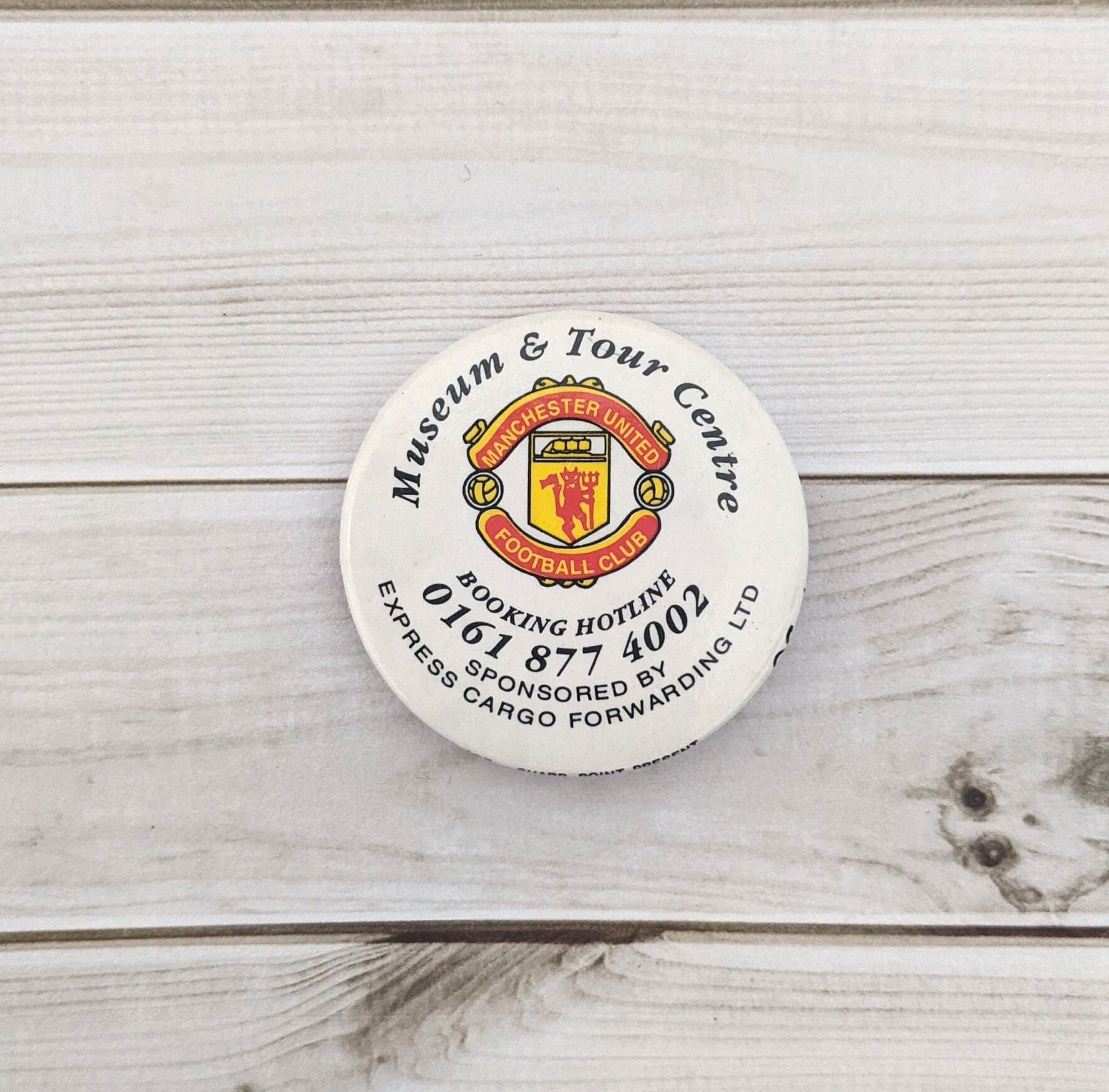 Vintage Manchester United Football Club Museum Tourist Pin Badge 38 Mm ...