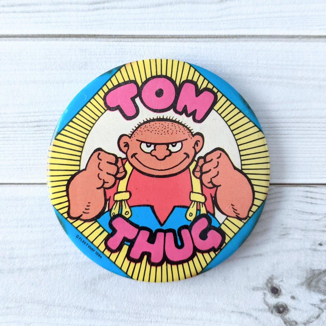 Vintage Tom Thug Comic Pin Badge: Nostalgic Fan Collection - Etsy