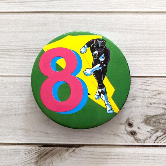 Vintage Power Rangers 8th Birthday Pin Badge 80s 90s … - Gem