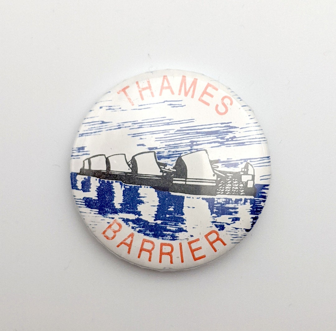 Vintage Thames Barrier Tourist Badge 38 Mm 80s 90s Badge Nostalgic ...