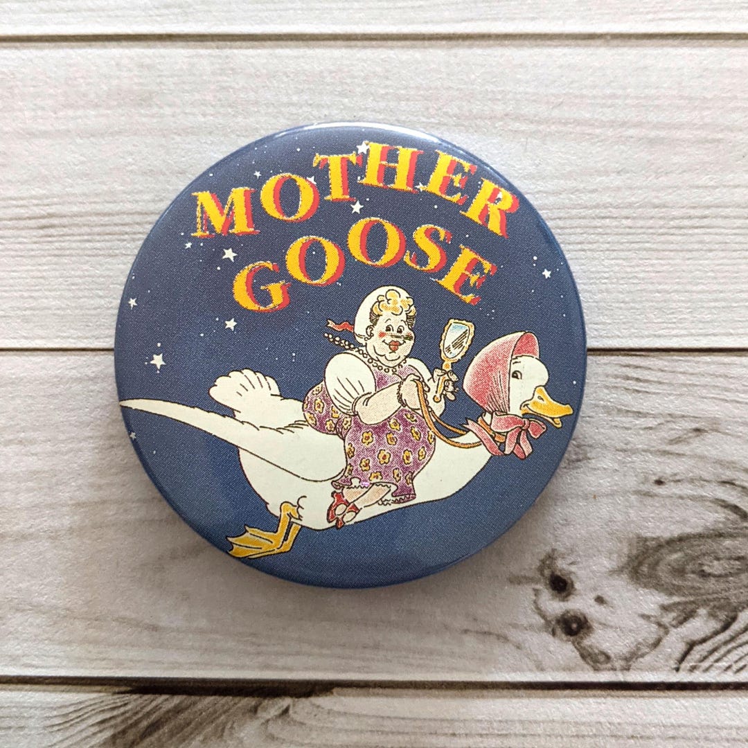 Vintage Mother Goose Panto Nursery Rhyme Pin Badge 80s 90s Nostalgic ...