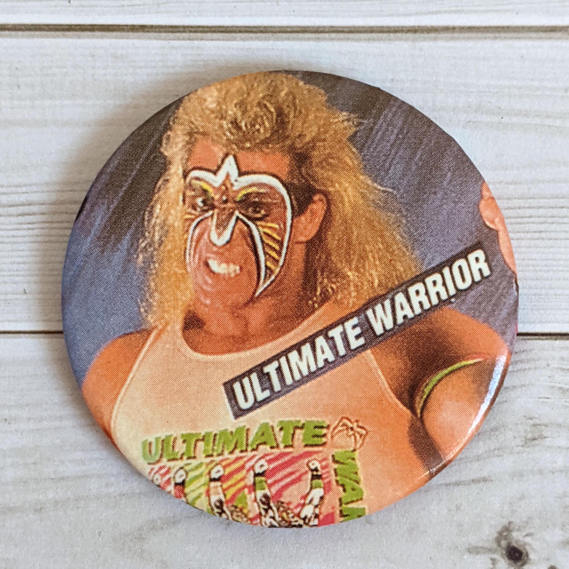 Vintage WWF Ultimate Warrior Pin Badge: 80s-90s Wrestling Memorabilia ...