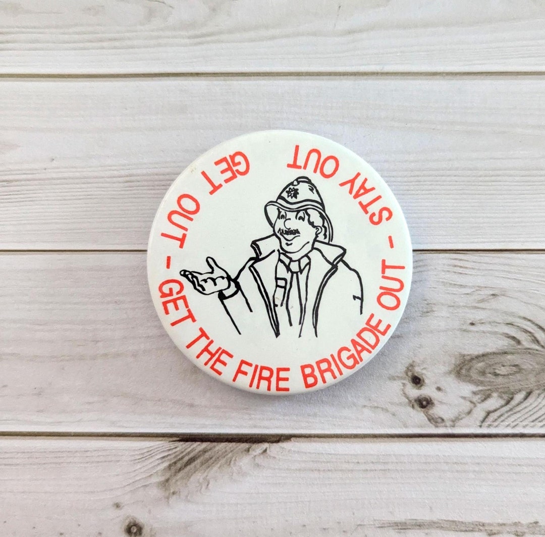 Vintage Fire Brigade Pin Badge: 80s-90s Nostalgic Safety Collectible ...