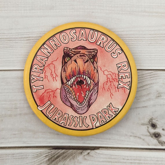 Vintage Jurassic Park Tyrannosaurus Rex Pin Badge 55 … - Gem